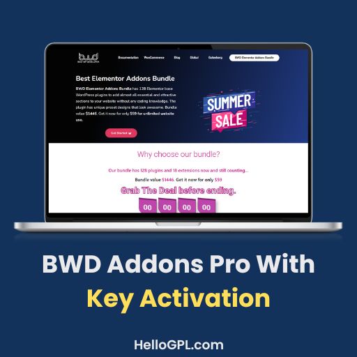 BWD Addons Pro Activation With Key (Lifetime Auto Update) – HelloGPL
